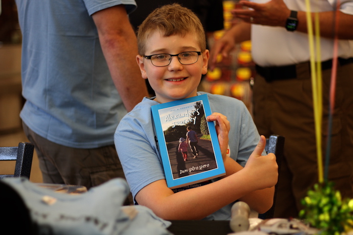 Cancer survivor Alex Goodwin's visit kicks off Mission Sunflower Festival