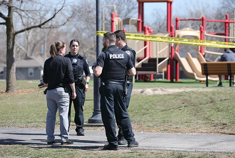 Woman hospitalized after stabbing at Olathe city park