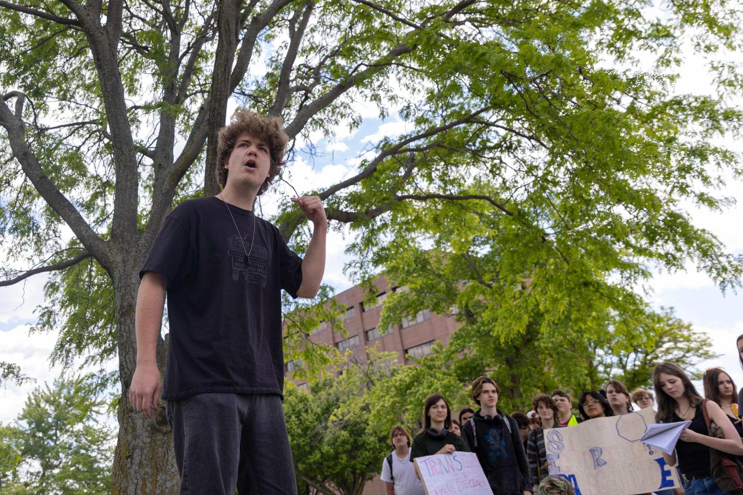 SM North students walk out in shadow of Kansas school protest law